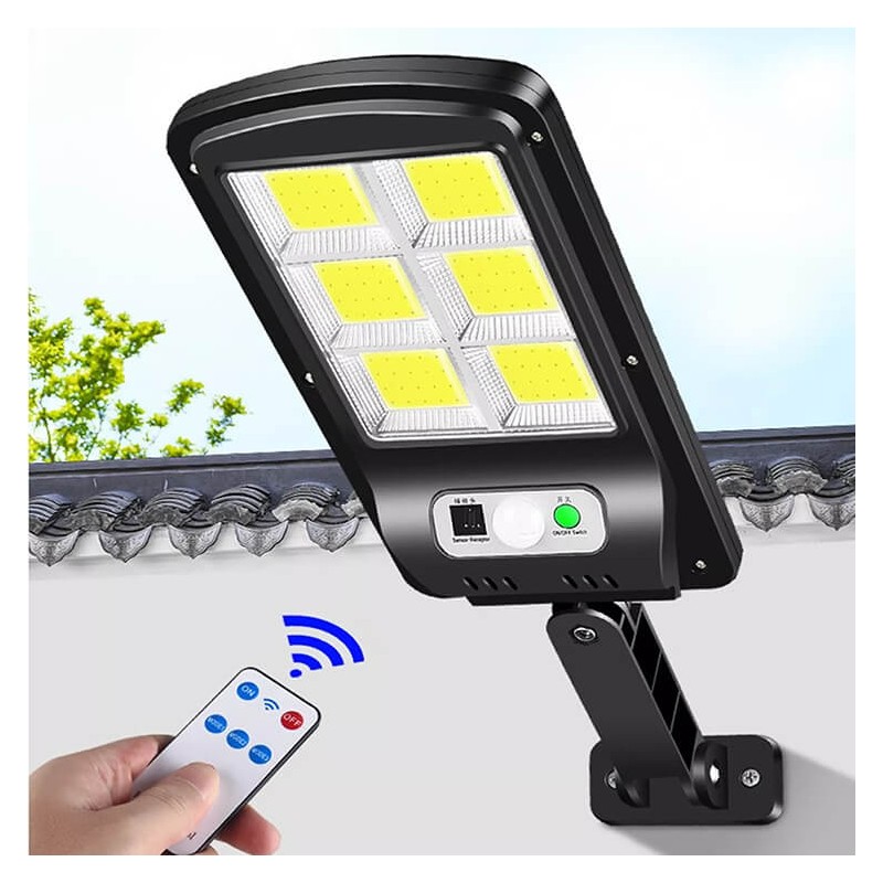 Ηλιακή Λάμπα Δρόμου LED Με Αισθητήρα Κίνησης & Τηλεχειριστήριο